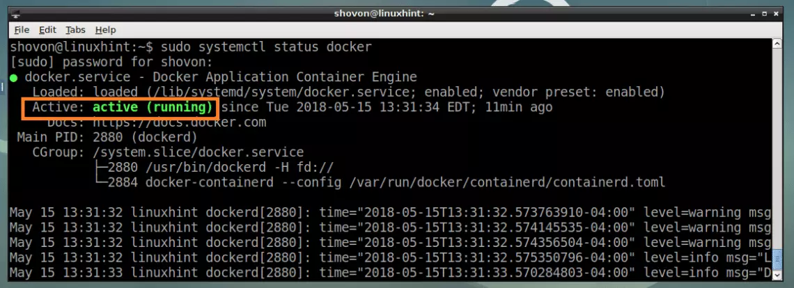 Namestite Docker na Debian 9 9288_12