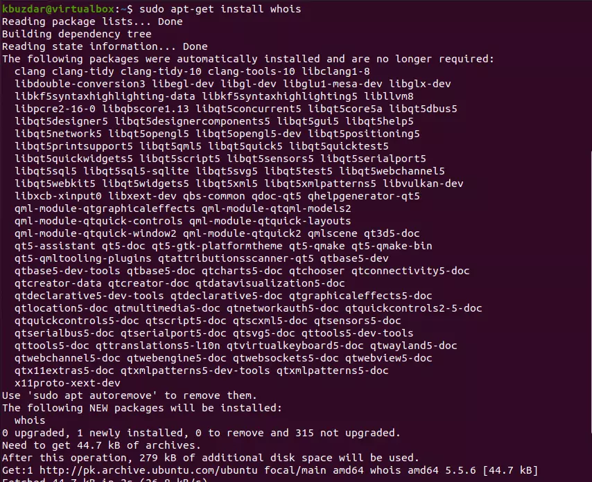 Instale o Whois Ubuntu 928_2