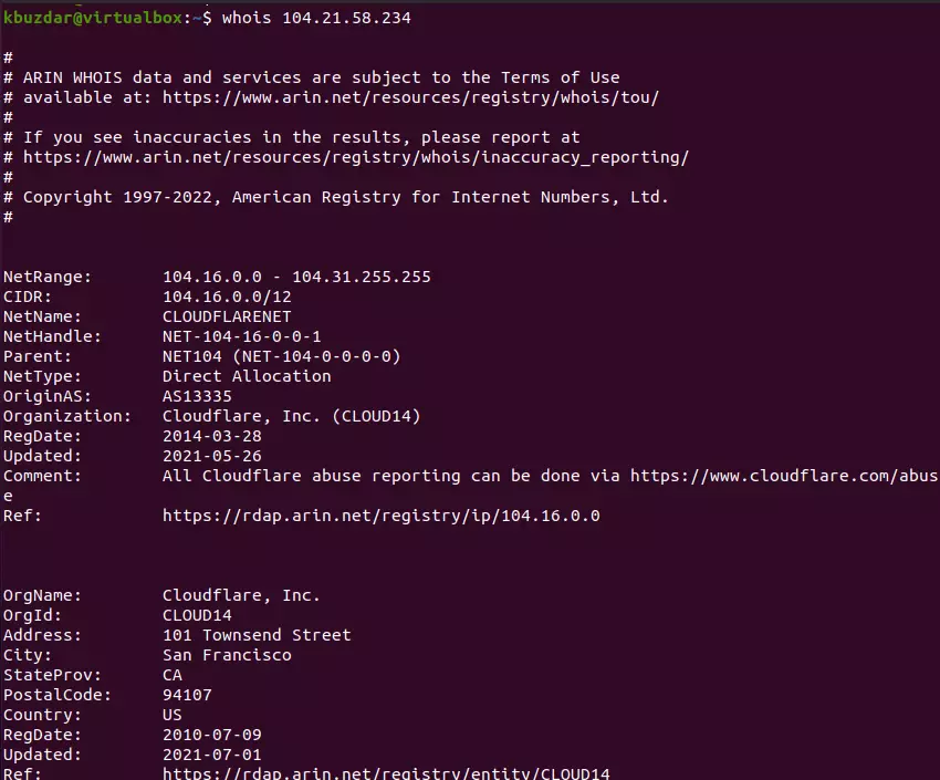 Shigar da Whois Ubuntu 928_3