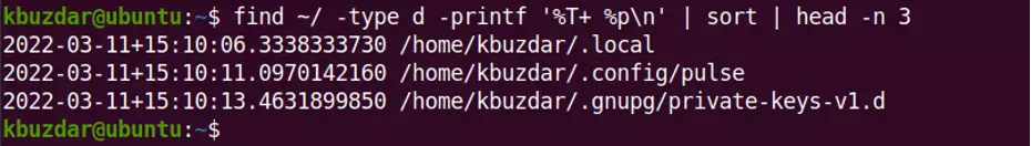 Gaukite seniausią failą „Linux“ kataloge 934_4