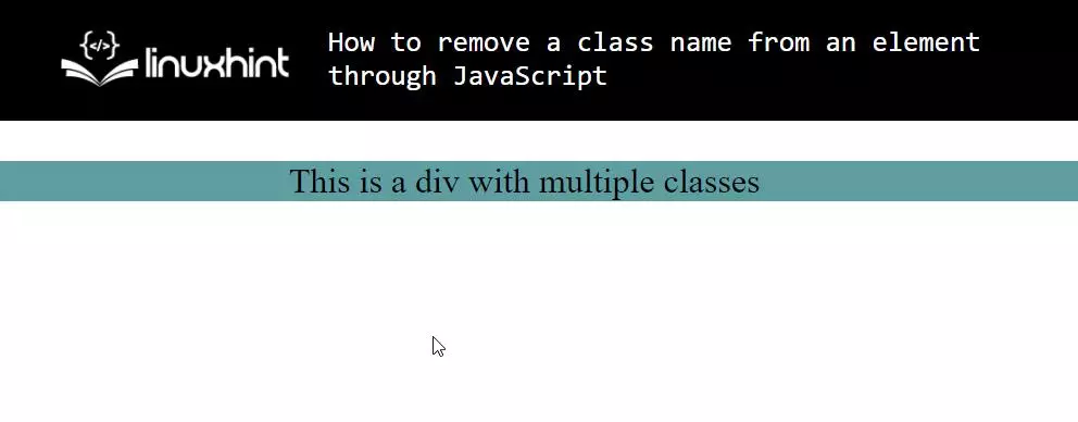Як видалити назву класу з елемента через JavaScript 9390_1