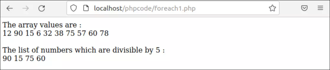 PHP හි Foreach Loop භාවිතය 9415_1