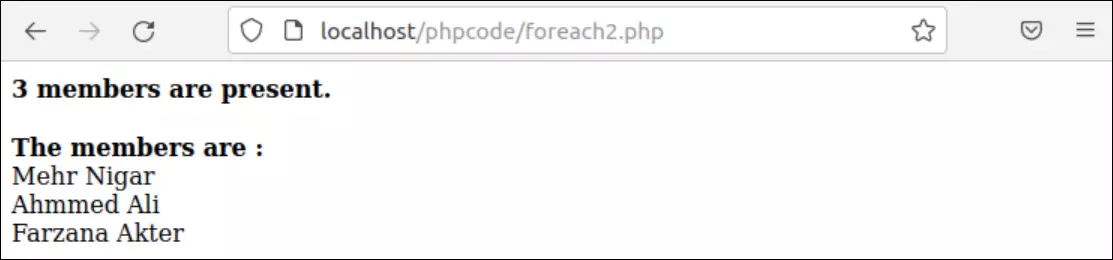 PHP හි Foreach Loop භාවිතය 9415_2