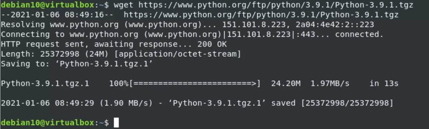 Ako nainštalovať Python na Debian 10 9444_3