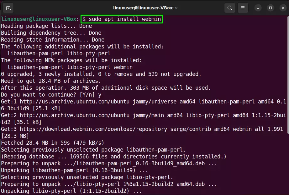 วิธีการติดตั้งและใช้งาน Webmin ใน Ubuntu 22.04 9454_7