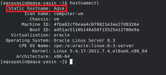 Ako zmeniť názov hostiteľa v systéme Oracle Linux 8 9465_12