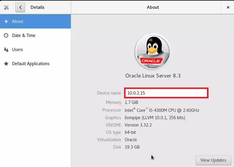 Як змяніць імя хаста ў Oracle Linux 8 9465_5