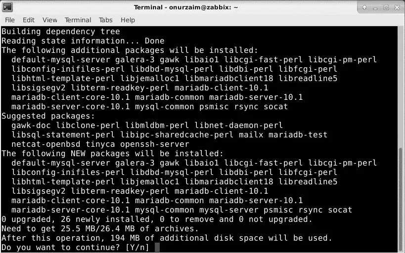 Kukhazikitsa Zabbix Server pa Debian 9.0 9490_5