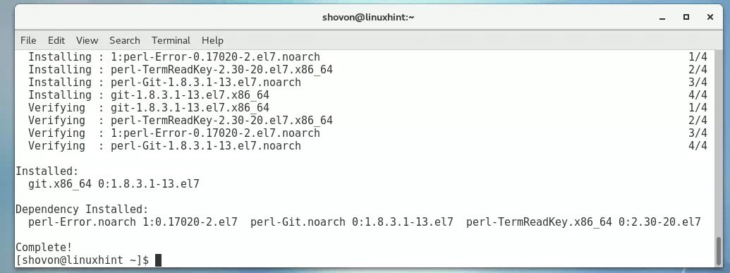 Инсталирайте Git на CentOS 7.5 9516_5