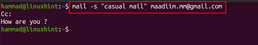 Cómo usar el comando de correo en Linux 9519_5