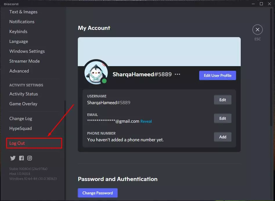 كيفية تسجيل الخروج من ديسكورد 9530_4