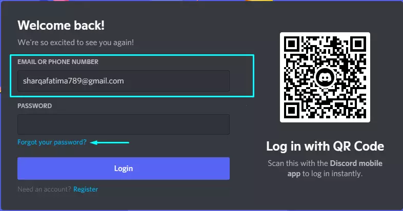 نحوه بازنشانی رمز عبور discord 9538_2