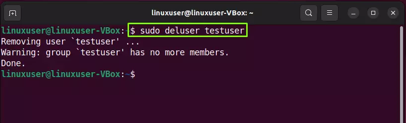 Kako dodati in odstraniti uporabnike v Ubuntu 22.04 953_5