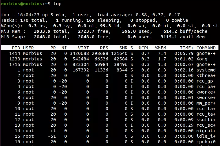 Finndu ferla sem nota flestar CPU Linux 9554_1