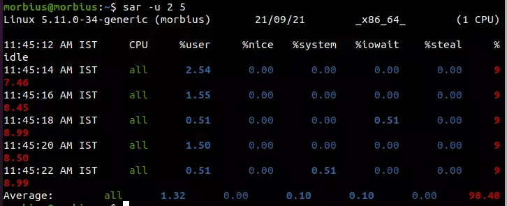 იპოვეთ პროცესები CPU Linux-ის უმეტესობის გამოყენებით 9554_5