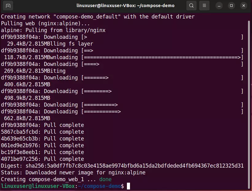 Kā instalēt Docker Compose operētājsistēmā Ubuntu 22.04 958_23