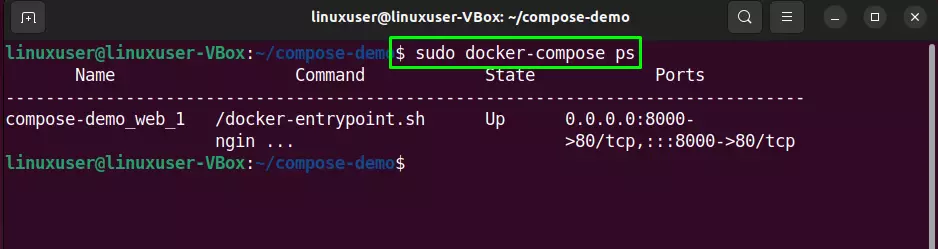 Kā instalēt Docker Compose operētājsistēmā Ubuntu 22.04 958_24