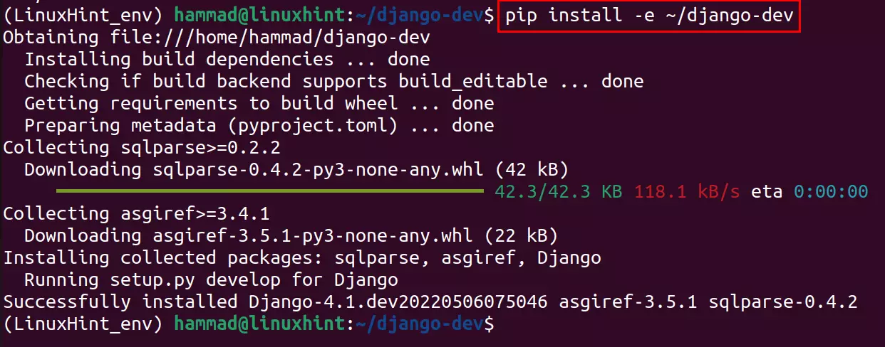 2 Métodos sinxelos para instalar Django en Ubuntu 22.04 965_10