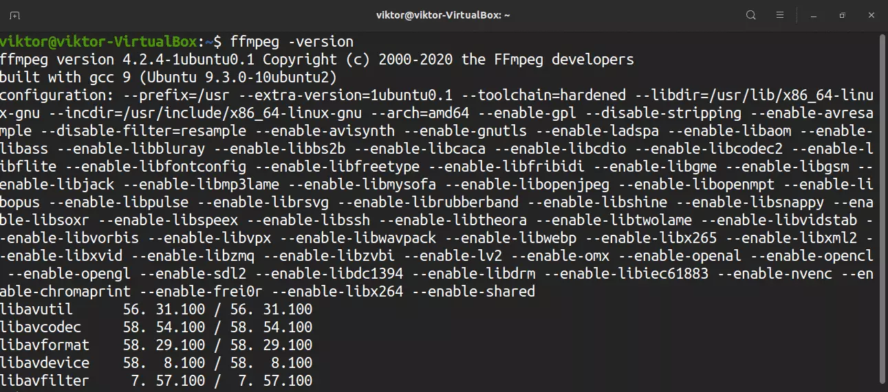 Instalējiet un izmantojiet FFmpeg Ubuntu 20.04 9668_3