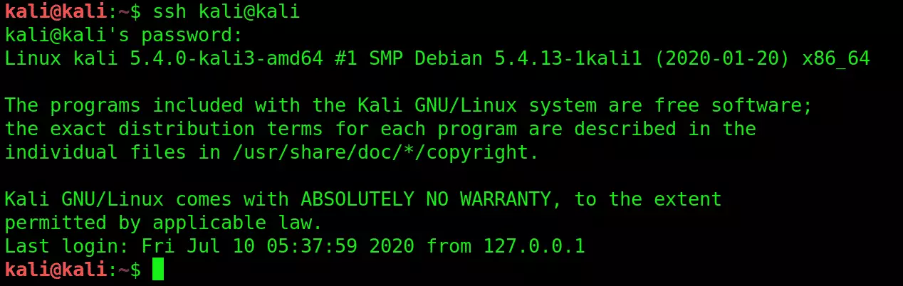 Kuidas lubada SSH Kali Linuxis 9703_20