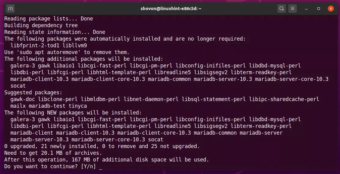 Ubuntu 20.04 LTS da bir nechta MariaDB misollarini ishga tushirish 9704_3