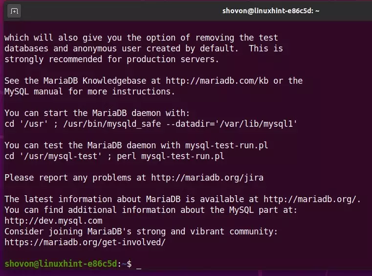 Ubuntu 20.04 LTS da bir nechta MariaDB misollarini ishga tushirish 9704_40