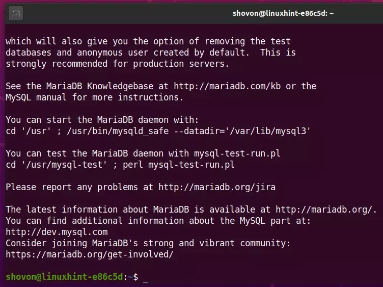 Ubuntu 20.04 LTS da bir nechta MariaDB misollarini ishga tushirish 9704_44