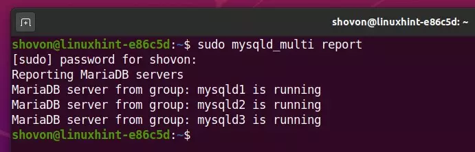 הפעלת מופעי MariaDB מרובים ב- Ubuntu 20.04 LTS 9704_68