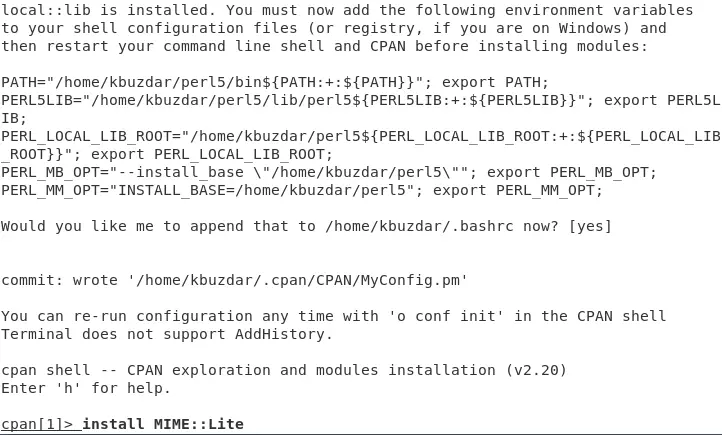Nola instalatu Perl moduluak Debian Linux-en? 9709_13