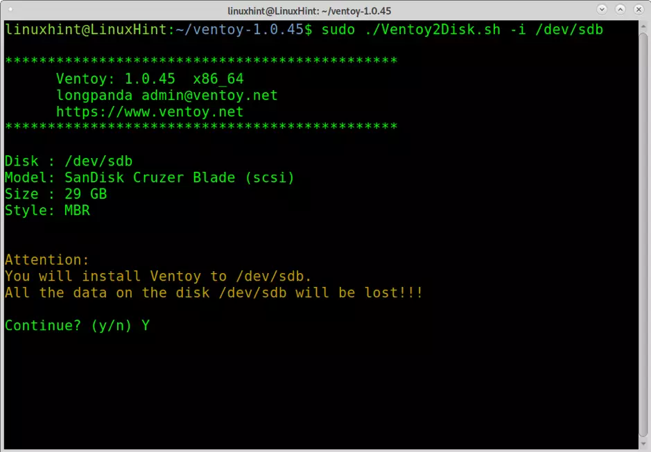 Ventoy ашиглан Multiboot USB Линукс үүсгэ 9723_3