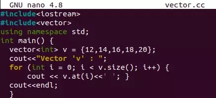 C++ ਵਿੱਚ ਵੈਕਟਰ ਨੂੰ ਕਿਵੇਂ ਛਾਪਣਾ ਹੈ 9783_2