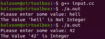 C++ Input သည် Int ရှိမရှိ စစ်ဆေးပါ။ 9784_5