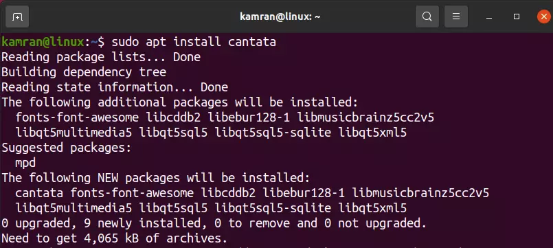 Cómo instalar el reproductor de música Cantata en Ubuntu 20.04 9812_2