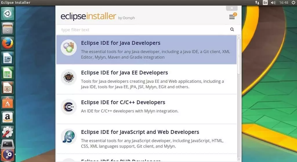 усталяваць eclipse у ubuntu