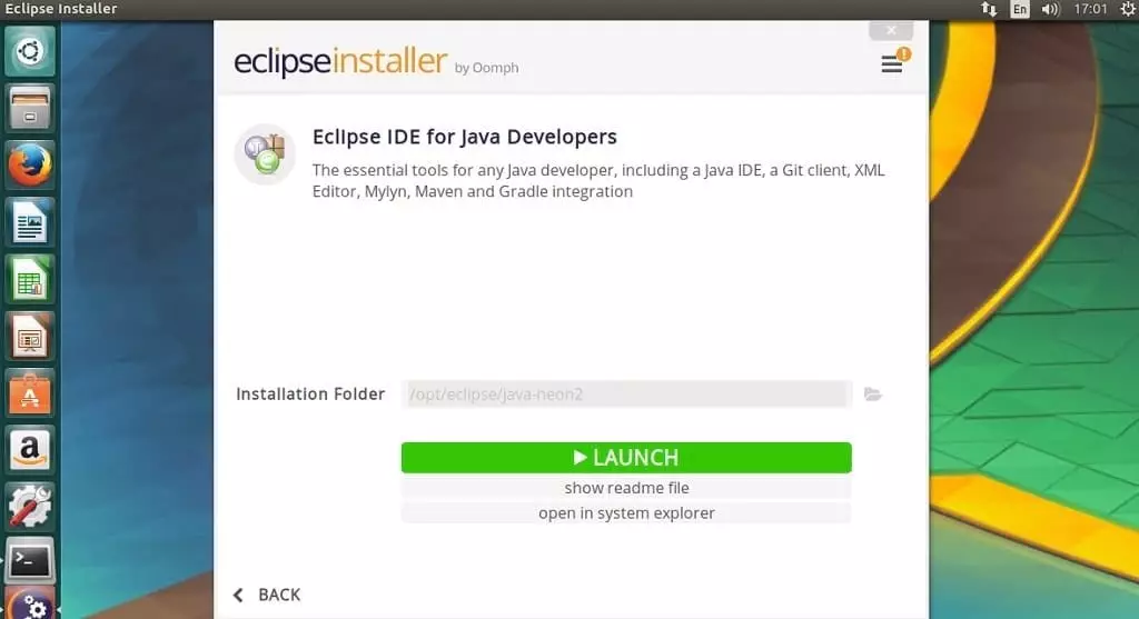 усталяваць eclipse у ubuntu