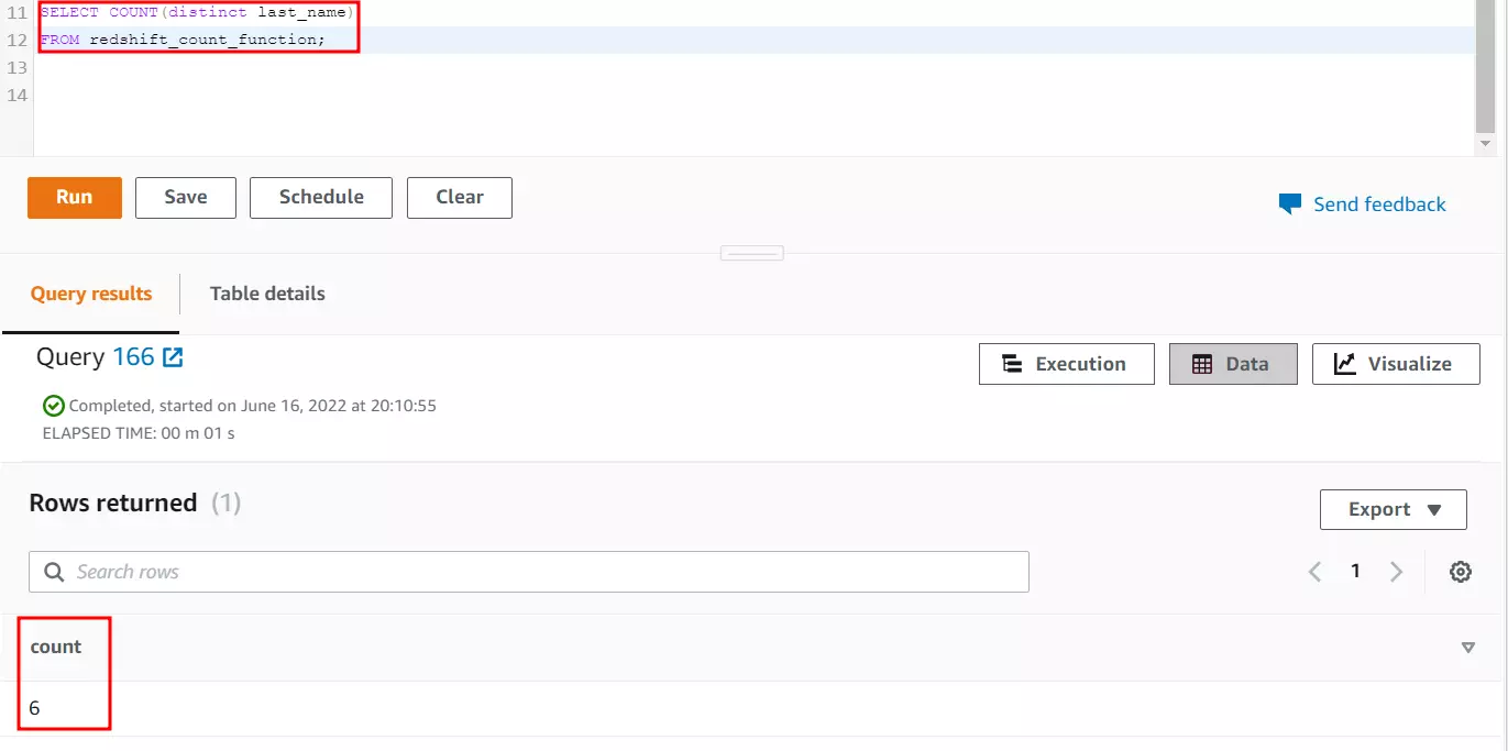 د Redshift COUNT فعالیت 982_4