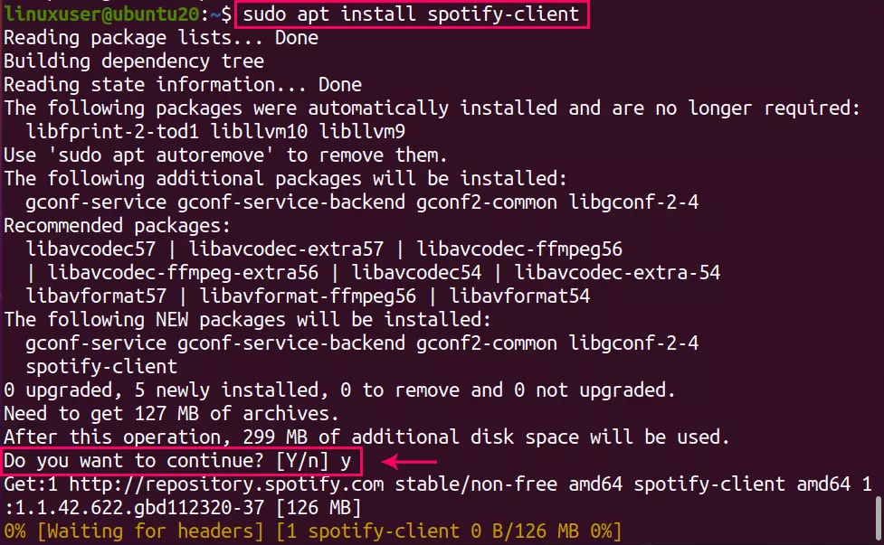 Kuinka asentaa Spotify Ubuntu 20.04:ään? 9831_11