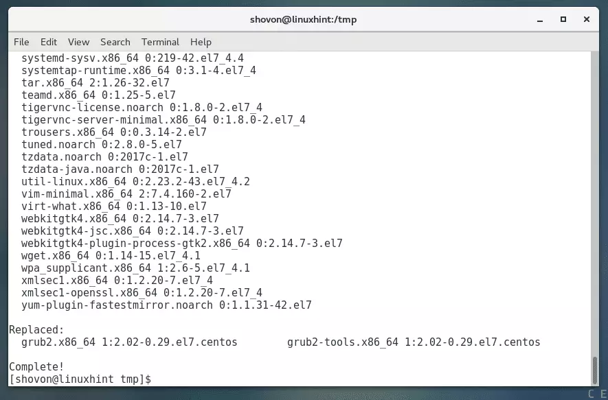 Comprobe e parchee Spectre e Meltdown en CentOS7 9886_10