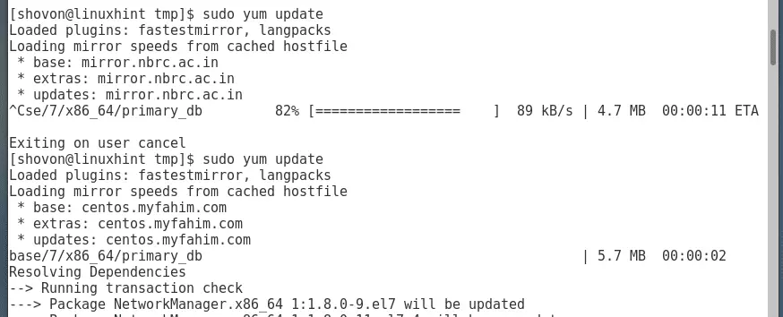 CentOS7 پر سپیکٹر اور میلٹ ڈاؤن کو چیک کریں اور پیچ کریں۔ 9886_7