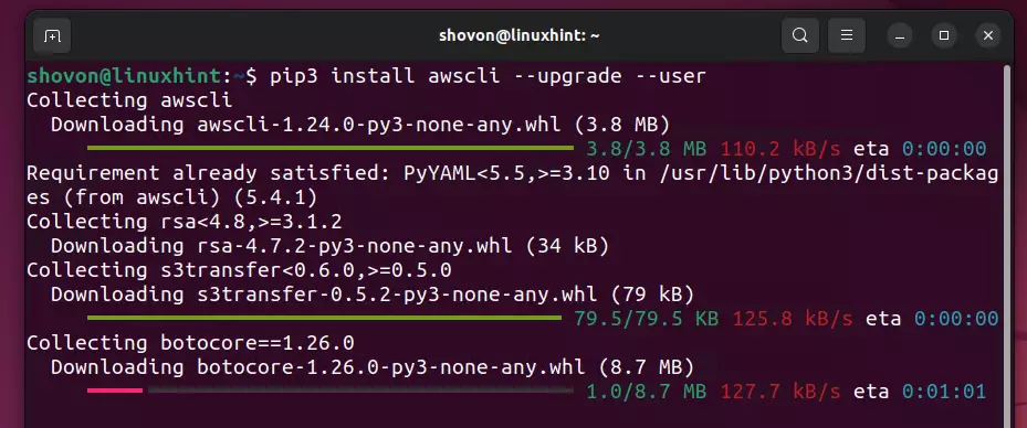 Nainstalujte rozhraní příkazového řádku AWS (CLI) na Ubuntu 22.04 LTS 990_12