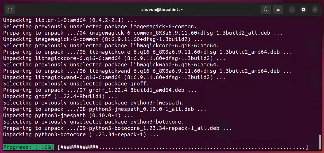 Ubuntu 22.04 LTS жүйесінде AWS пәрмен жолы интерфейсін (CLI) орнатыңыз 990_6