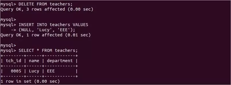 Kuinka käyttää MySQL:n automaattista lisäystä 9951_6