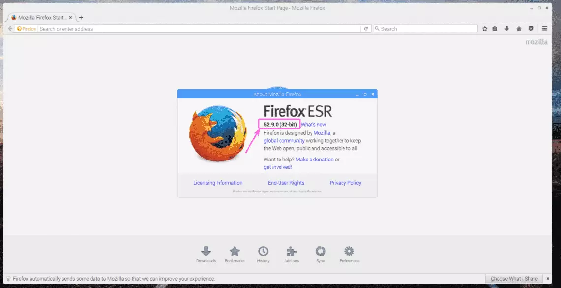 Raspberry Pi මත Firefox ස්ථාපනය කරන්න 9967_10