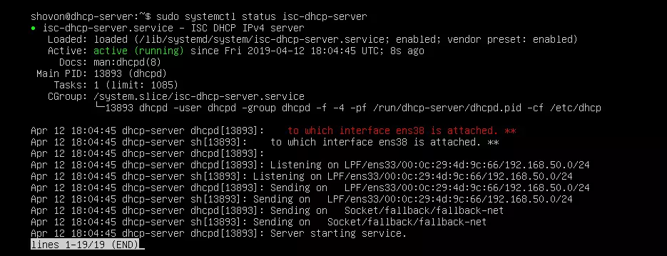 Hoe om DHCP-bediener op Ubuntu 18.04 LTS te installeer en op te stel 9981_10