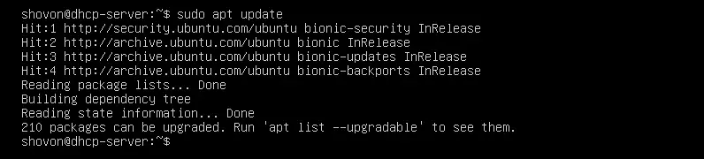 Yadda ake Shigar da Sanya uwar garken DHCP akan Ubuntu 18.04 LTS 9981_2