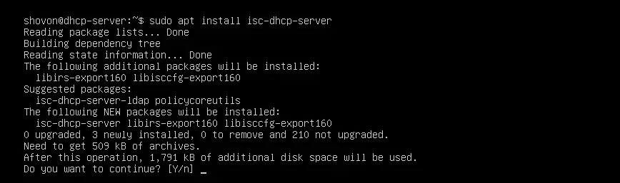Kā instalēt un konfigurēt DHCP serveri Ubuntu 18.04 LTS 9981_4