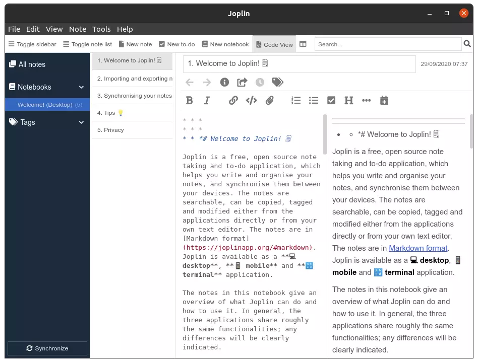 Hvordan installere og bruke Joplin notatapp på Ubuntu 20.04 9995_5