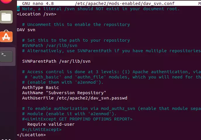 როგორ დააინსტალიროთ Apache Subversion Ubuntu-ზე 9_8